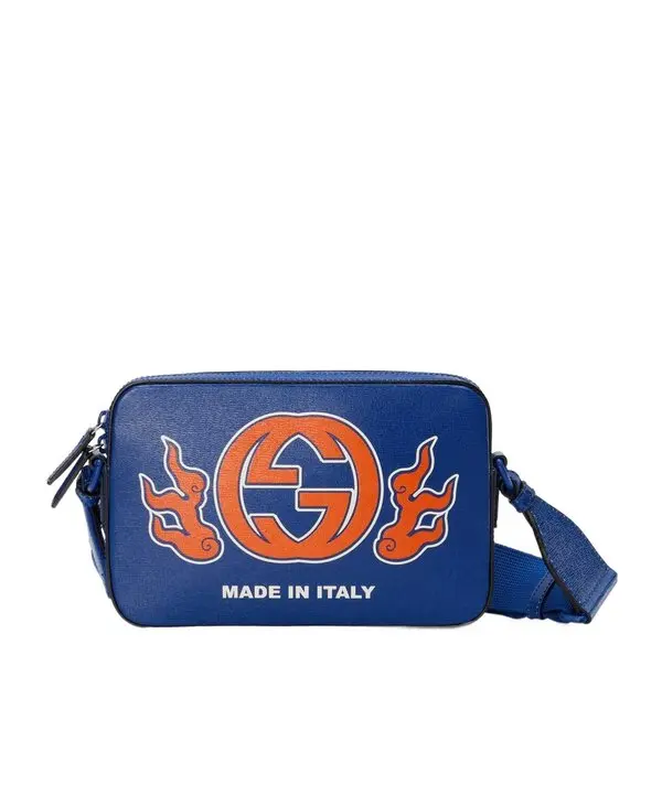Gucci Printed Shoulder Bag - Blue