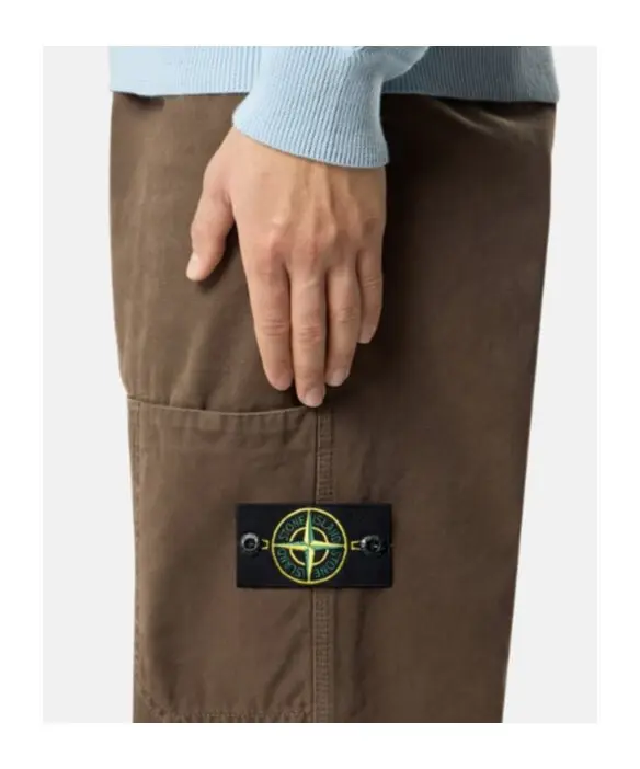 Stone Island Loose-fit Cargo Trousers With Elasticated Waistband