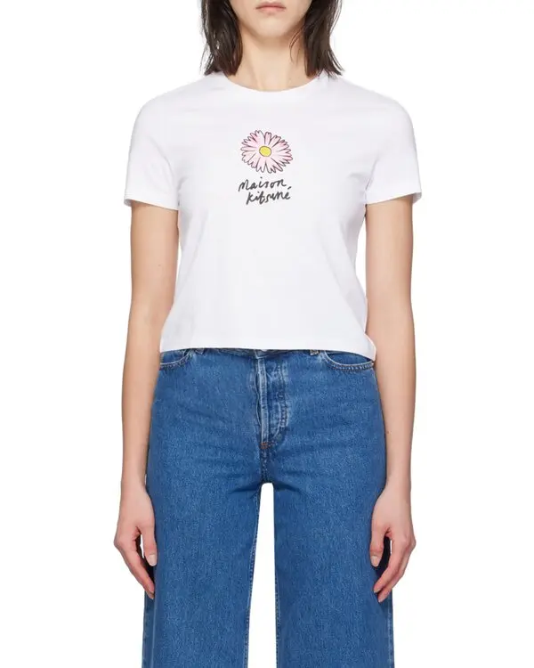 Maison Kitsuné Floating Flower" Printed Crewneck T-shirt