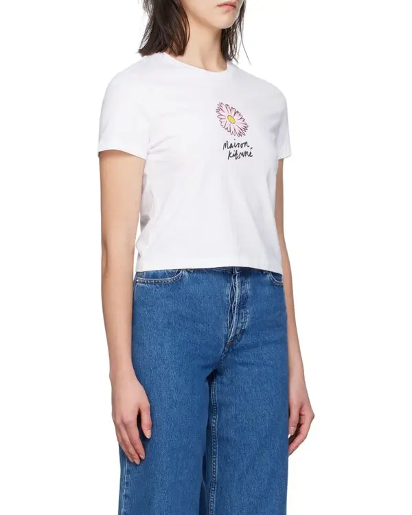 Maison Kitsuné Floating Flower" Printed Crewneck T-shirt