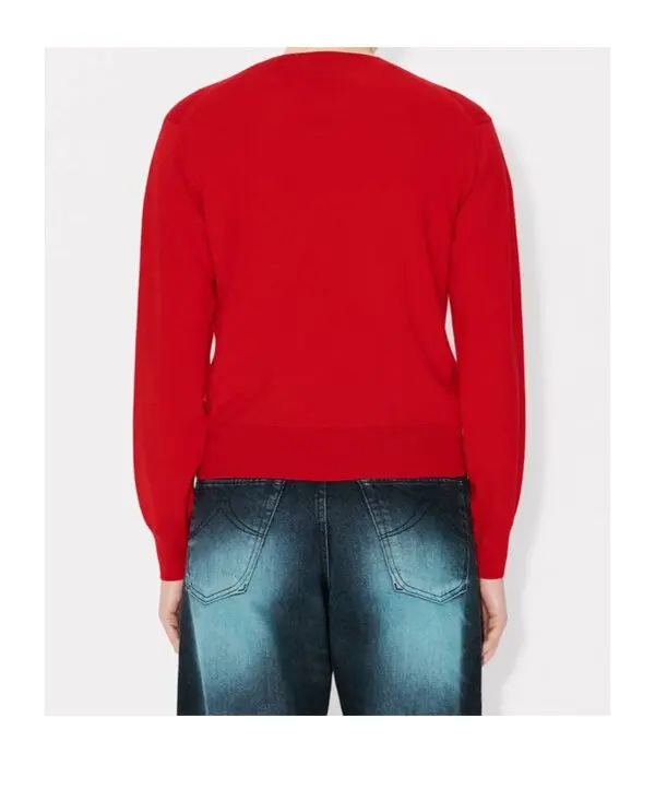 Kenzo Boke Flower' Embroidered Cardigan In Merino Wool