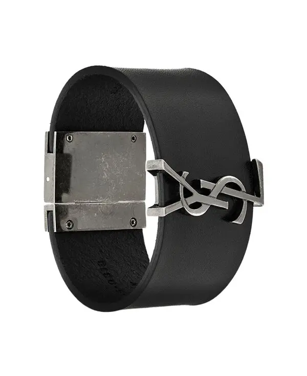 Saint Laurent Logo Bracelet - Black