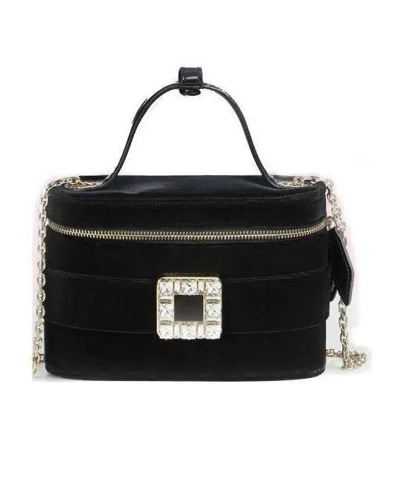 ROGER VIVIER Vanity Strass Buckle Micro Tote Bag