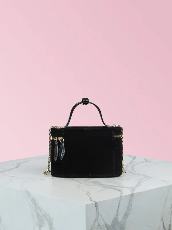 ROGER VIVIER Vanity Strass Buckle Micro Tote Bag