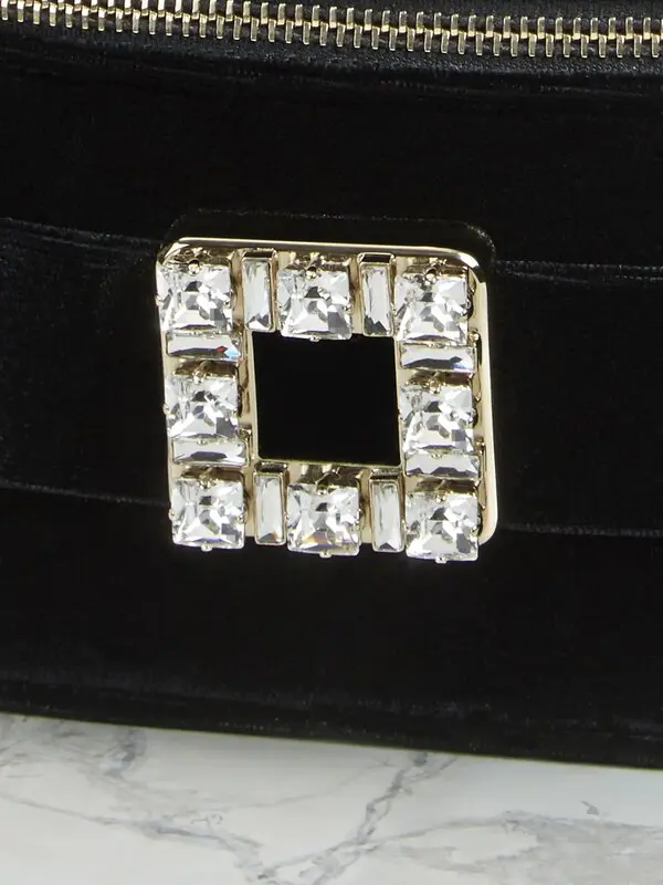 ROGER VIVIER Vanity Strass Buckle Micro Tote Bag