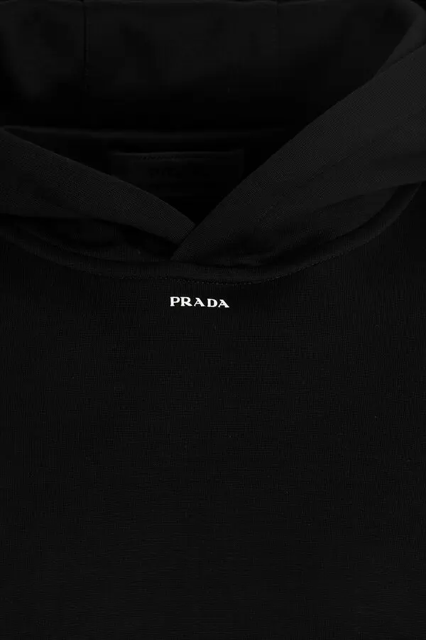 Prada Logo Printed Long-sleeved Hoodie
