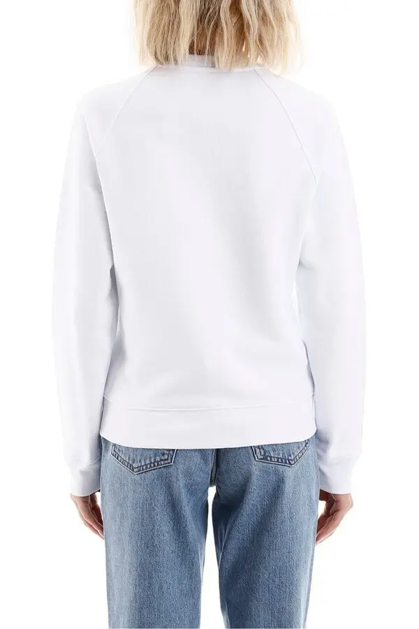 MSGM Round Neck Printed Long Sleeve Sweater