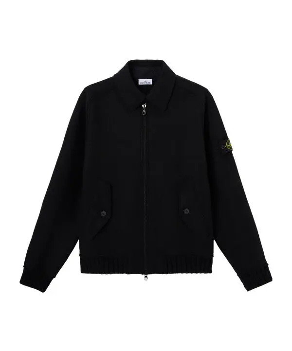 Stone Island Logo Patch Zip-up Jacket