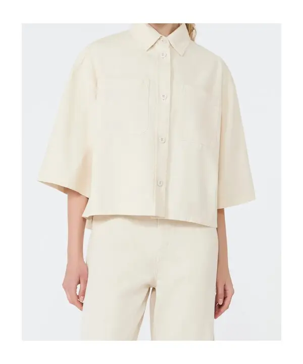 Max Mara Terra Cropped Shirt Jacket