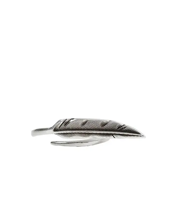 ANN DEMEULEMEESTER Berk Feather Ring In Antique Silver - Ancient Silver