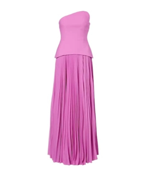 Solace Britt Pleated Strapless Gown