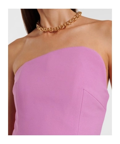 Solace Britt Pleated Strapless Gown