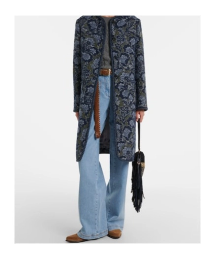 Etro Cotton And Wool-blend Jacquard Coat