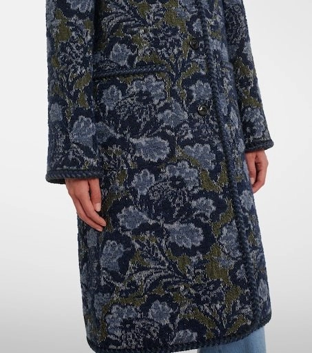 Etro Cotton And Wool-blend Jacquard Coat