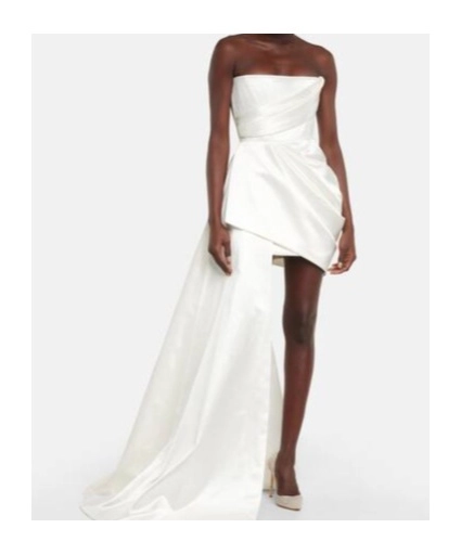Alex Perry Bridal Blair Satin Mini Dress