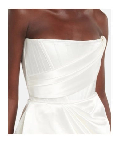 Alex Perry Bridal Blair Satin Mini Dress