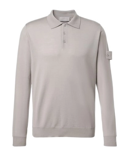 Stone Island Compass Virgin Wool Polo Shirt