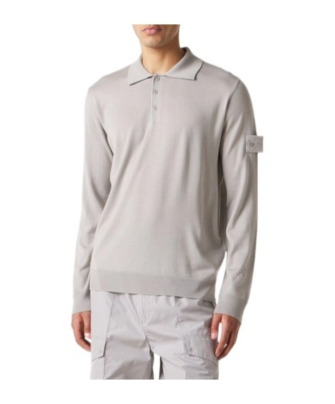 Stone Island Compass Virgin Wool Polo Shirt