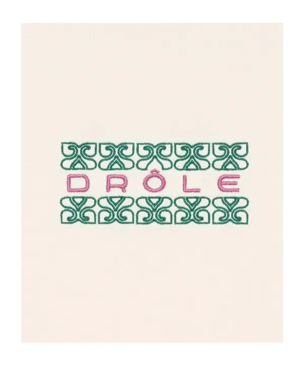 Drole De Monsieur Embroidered-logo T-shirt - White