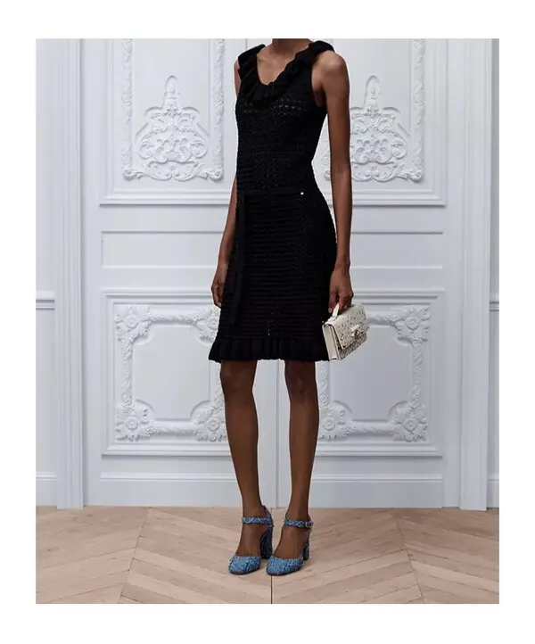 Dior Rivieira Short Belted Knit Dress