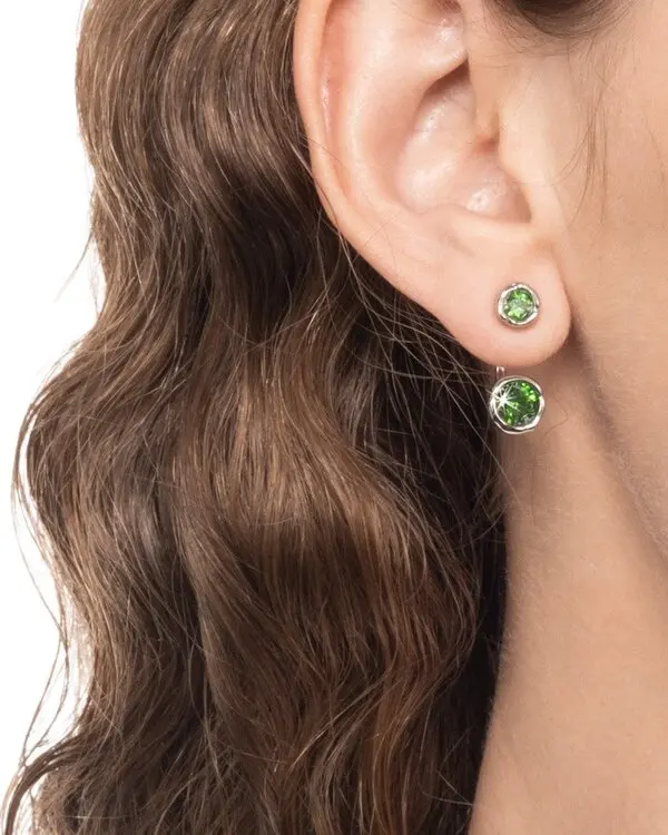 Alexis Bittar Asterales Front Back Earring Sapphire Blue - Silver