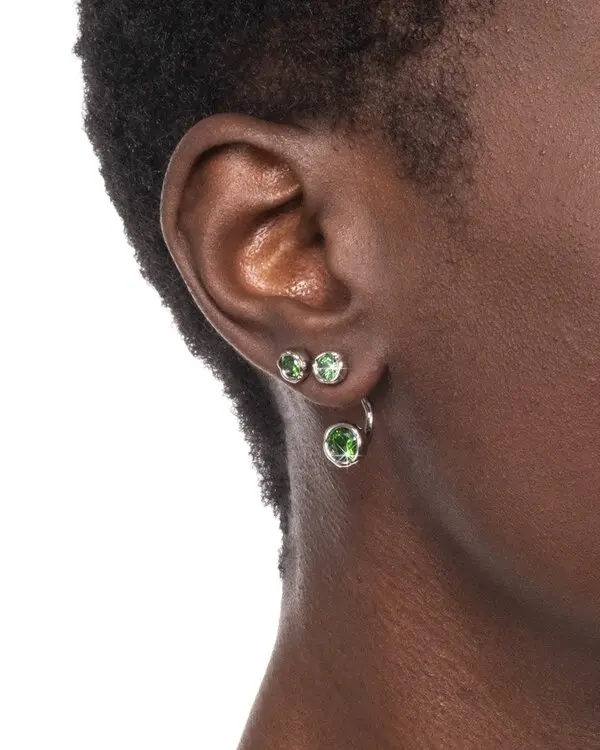 Alexis Bittar Asterales Front Back Earring Sapphire Blue