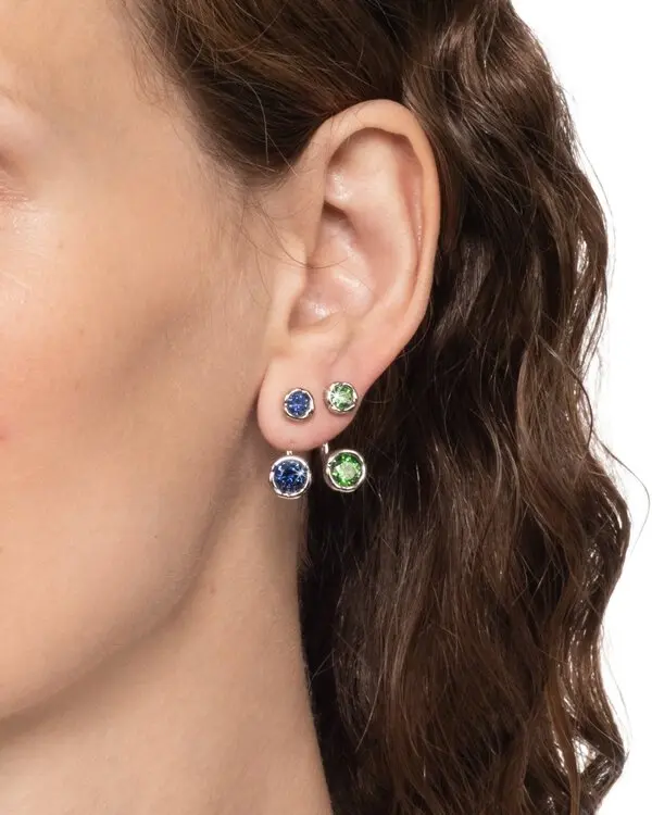 Alexis Bittar Asterales Front Back Earring Sapphire Blue