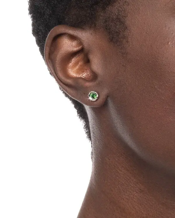 Alexis Bittar Asterales Front Back Earring Sapphire Blue