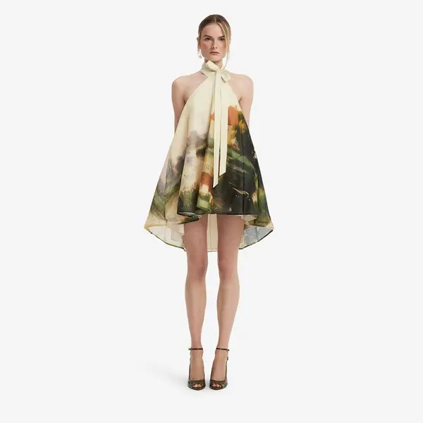 LEO LIN Eloise Halterneck Mini Dress