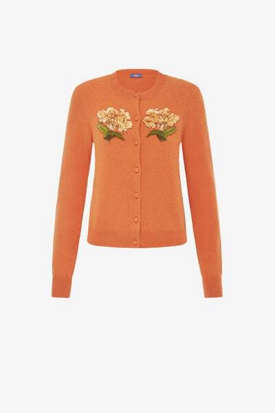LEO LIN Claire Embellished Cashmere Blend Cardigan