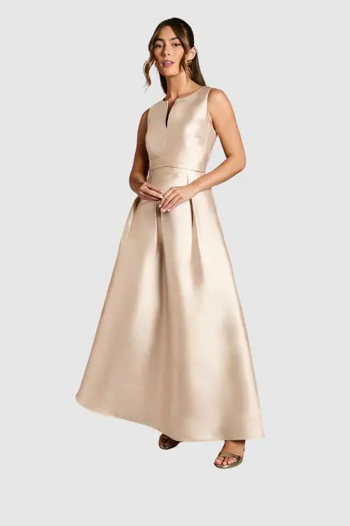 Coast Fit And Flare Sleeveless Dress - Champagne