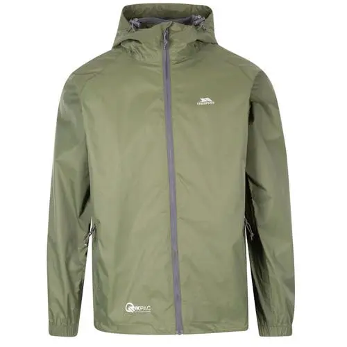 TRESPASS Gender Inclusive Qikpac Waterproof Jacket - Moss