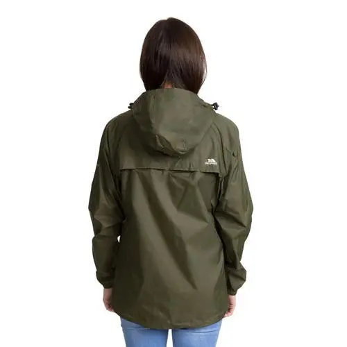 TRESPASS Gender Inclusive Qikpac Waterproof Jacket - Moss