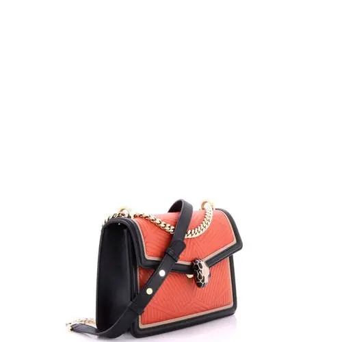 BVLGARI Serpenti Forever Shoulder Bag Quilted Leather