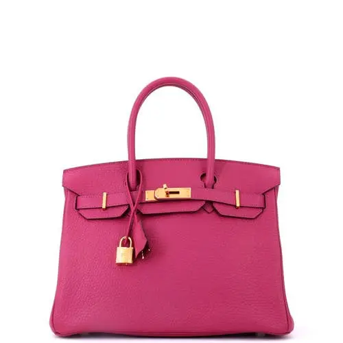 Hermès Birkin Handbag Fjord With Gold Hardware 30 - Pink