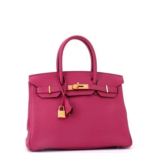 Hermès Birkin Handbag Fjord With Gold Hardware 30 - Pink
