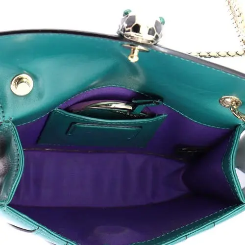 BVLGARI Serpenti Forever Square Shoulder Bag Leather Small