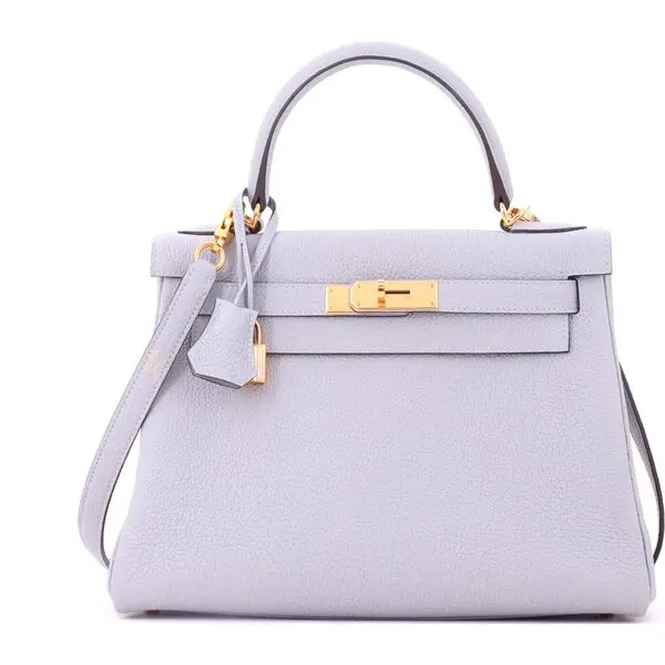 Hermès Kelly Handbag Togo With Gold Hardware 28 - Blue