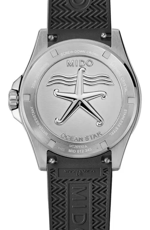 MIDO Ocean Star 200 Automatic Rubber Strap Watch