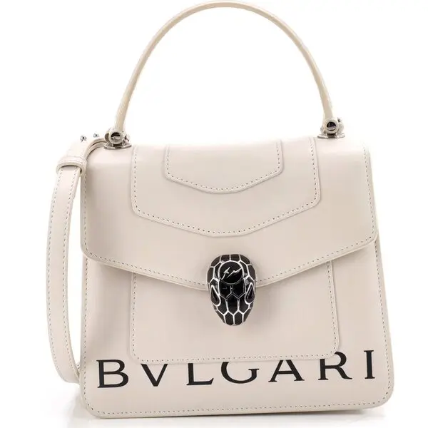 BVLGARI Fragment Serpenti Forever Top Handle Bag Leather Small