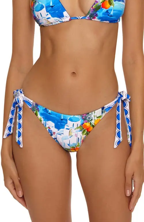 BECCA By Rebecca Virtue Mykonos Side Tie Bikini Bottoms - Blue