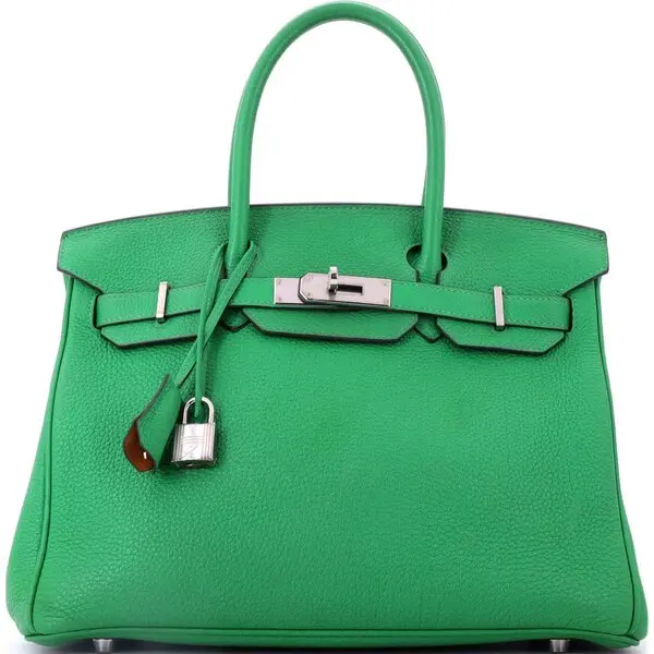 Hermès Birkin Handbag Verso Togo With Palladium Hardware 30 - Green