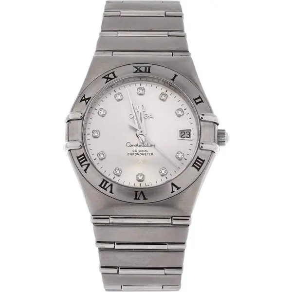 OMEGA Constellation Co-axial Chronometer Automatic Watch Stainless Steel With Diamond Markers 35