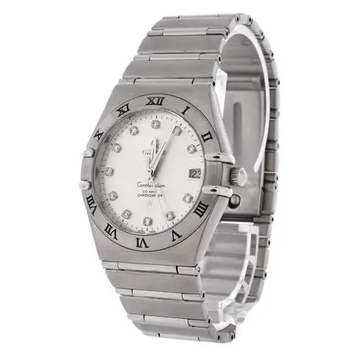 OMEGA Constellation Co-axial Chronometer Automatic Watch Stainless Steel With Diamond Markers 35