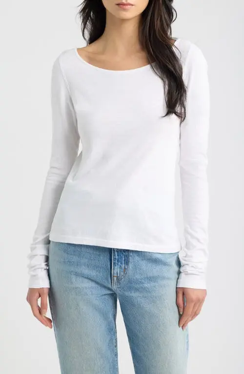 RE/DONE Monroe Long Sleeve T-shirt - Optic White