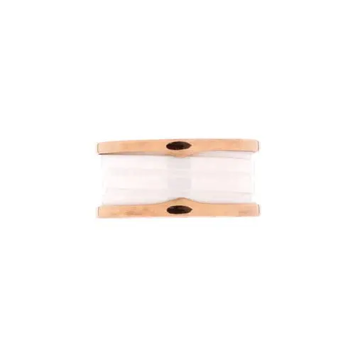 BVLGARI B.zero1 Three Band Ring 18k Rose Gold And Ceramic
