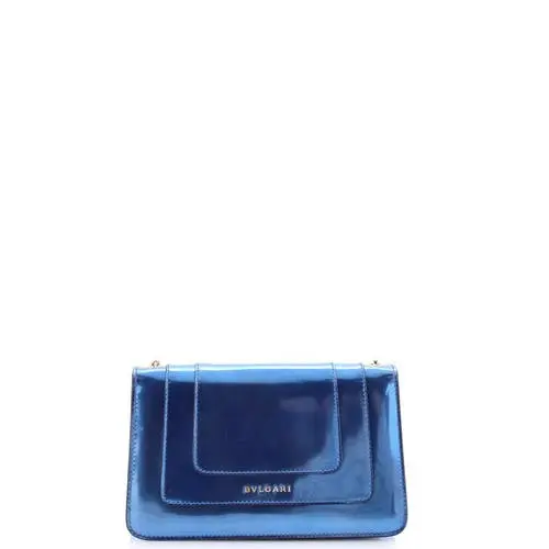 BVLGARI Serpenti Forever Shoulder Bag Metallic Leather Small