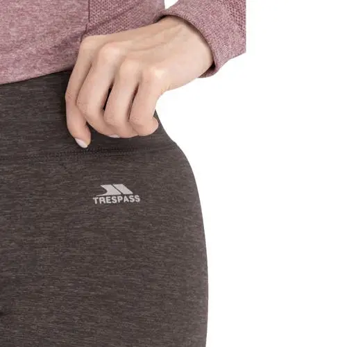 TRESPASS Fuzzy Fleece Leggings - Grey Marl