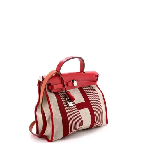 Hermès Herbag Zip H Vibration Toile And Leather 31