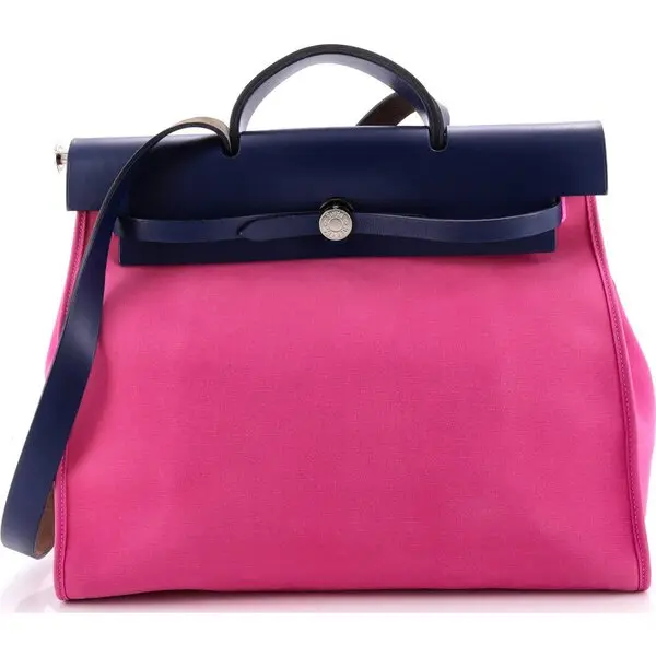 Hermès Herbag Zip Leather And Toile 39